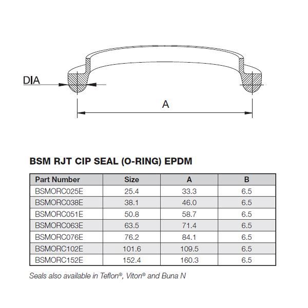 101.6BSM CIP EPDM O-RING AUSTRALIAN CREVICE FREE SEALS - Prochem