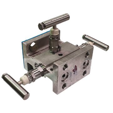 15NB FLANGE 6000PSI 3-VALVE DIRECT DP MANIFOLD TEFLON PACK HARD SEAT ...