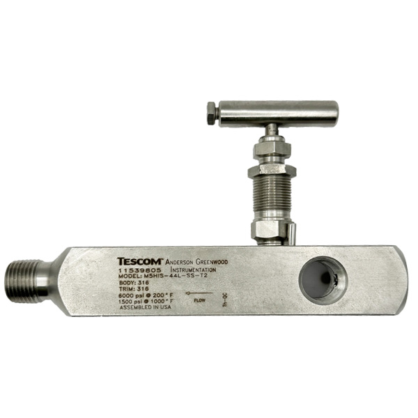 15NPT M/F 6000PSI MULTIPORT GAUGE VALVE GRAPHOIL PACK HARD SEAT LONG ...